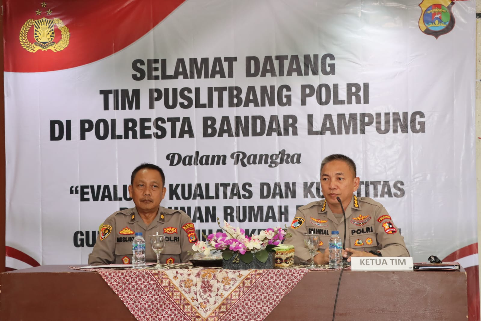 Kunjungi Polresta Bandar Lampung Puslitbang Polri Lakukan Evaluasi